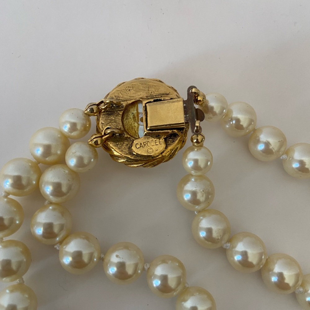 Vintage Carolee Double Pearl Strand Necklace - Gem